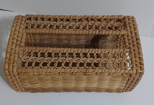 VINTAGE 70's Natural Wicker Rattan Rectangular Tissue Box Cover Holder | eBay
