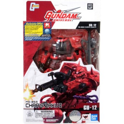 Gundam Universe Bandai 6" Char's Zaku II MS-06S GU-12 Figure New DMG ...