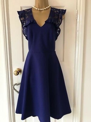 PHASE EIGHT, A-LINE, COBALT BLUE, MIDI, OCCASION DRESS - IMMACULATE ...