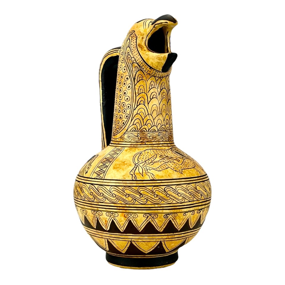 Archaic Cycladic Pottery Jug Griffin's Head Ancient Greek Vase British ...