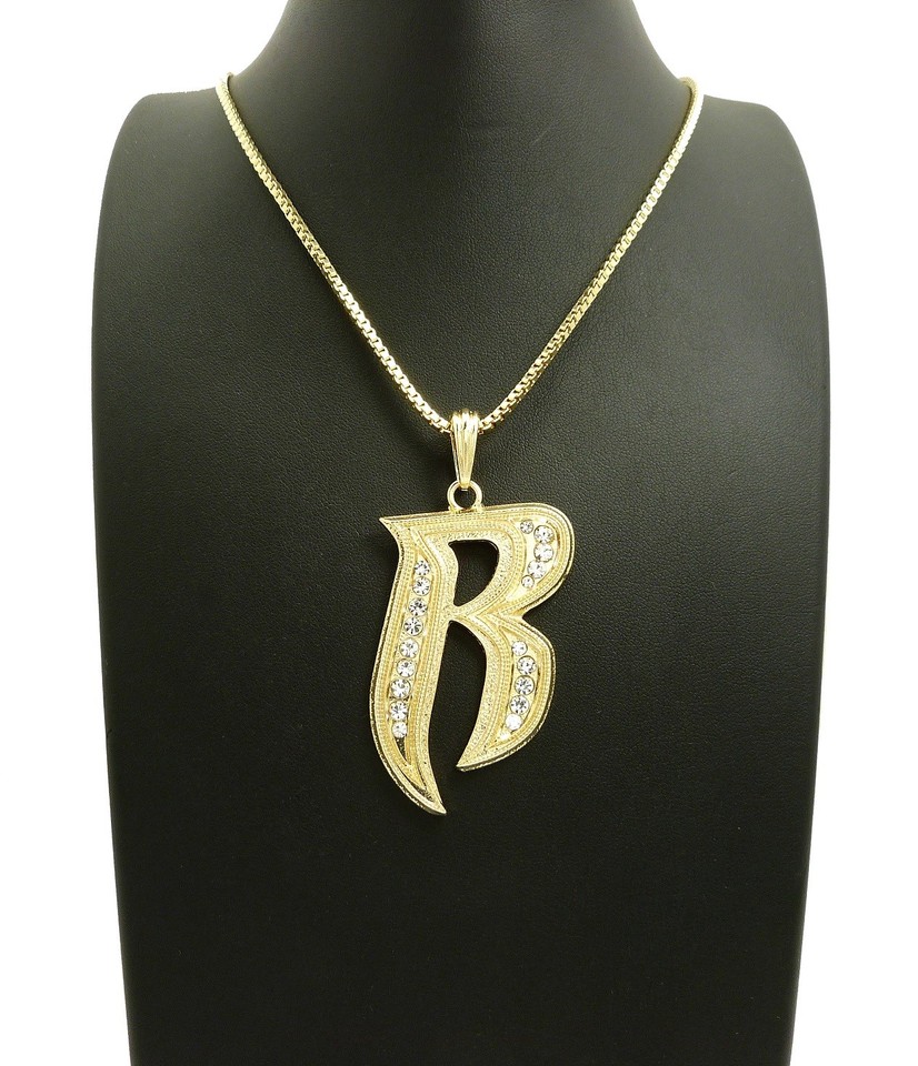 NEW 'R' RUFF RYDERS PENDANT & 24" VARIOUS CHAINS HIP HOP NECKLACES ...