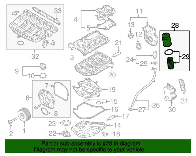 NEW OEM VW Engine Oil Filter Housing 06L115401B Golf R A3 S3 TTS 1.8L 2 ...