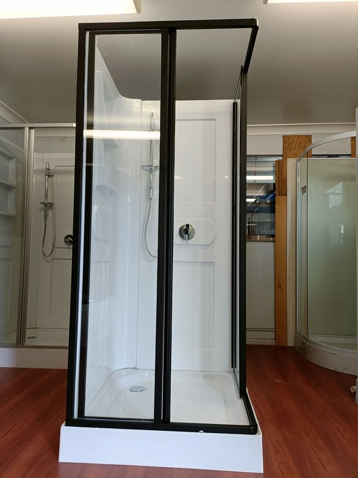 NEW SHOWER SCREEN ENCLOSURE BATHROOM CUBICLE - 6150 (Black) | eBay ...