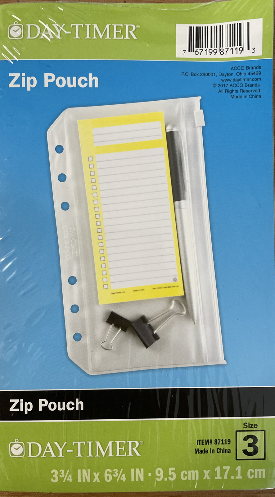 Day-Timer Vinyl Zip Pouch, 6 Ring, Portable Size, 3 3/4" x 6 3/4" | eBay