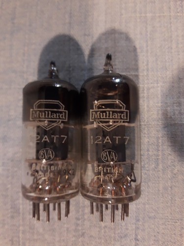 Matched pair Mullard Britain 12AT7-ECC81-M8162,60S`, New Nos Test 100% ...