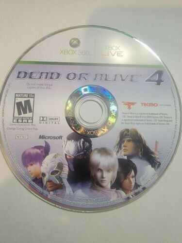 Dead or Alive 4 (XBOX 360) DISC ONLY! NO TRACK! READ DESCRIPTION ...