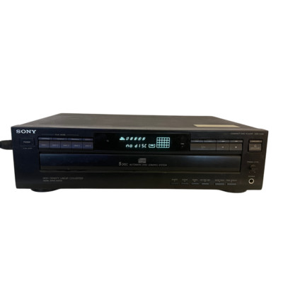 Sony CDP-C225 Black High Density Linear Converter 5 Disk Compact Disc ...