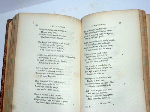 Joseph Ritson Robin Hood Collection of All the Ancient Poems Songs 1832 ...