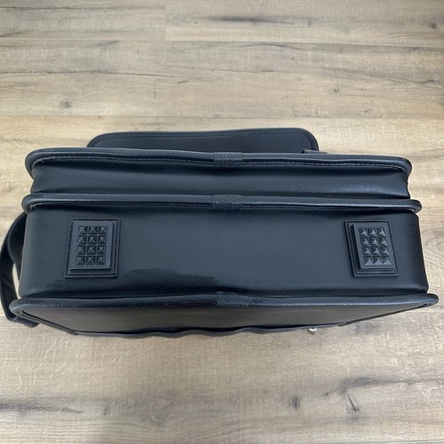 APC Leather Briefcase Laptop Shoulder Strap Computer Bag Black Zippered ...