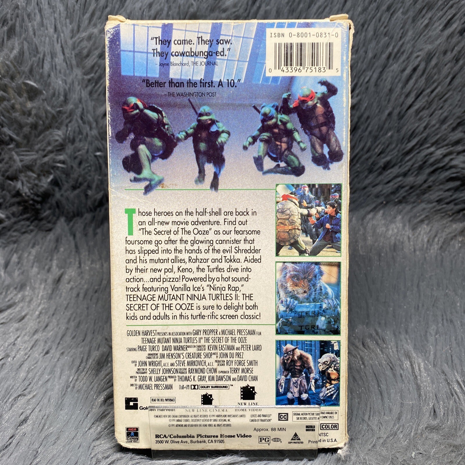 Teenage Mutant Ninja Turtles 2: Secret of the Ooze VHS 1991 Michael ...