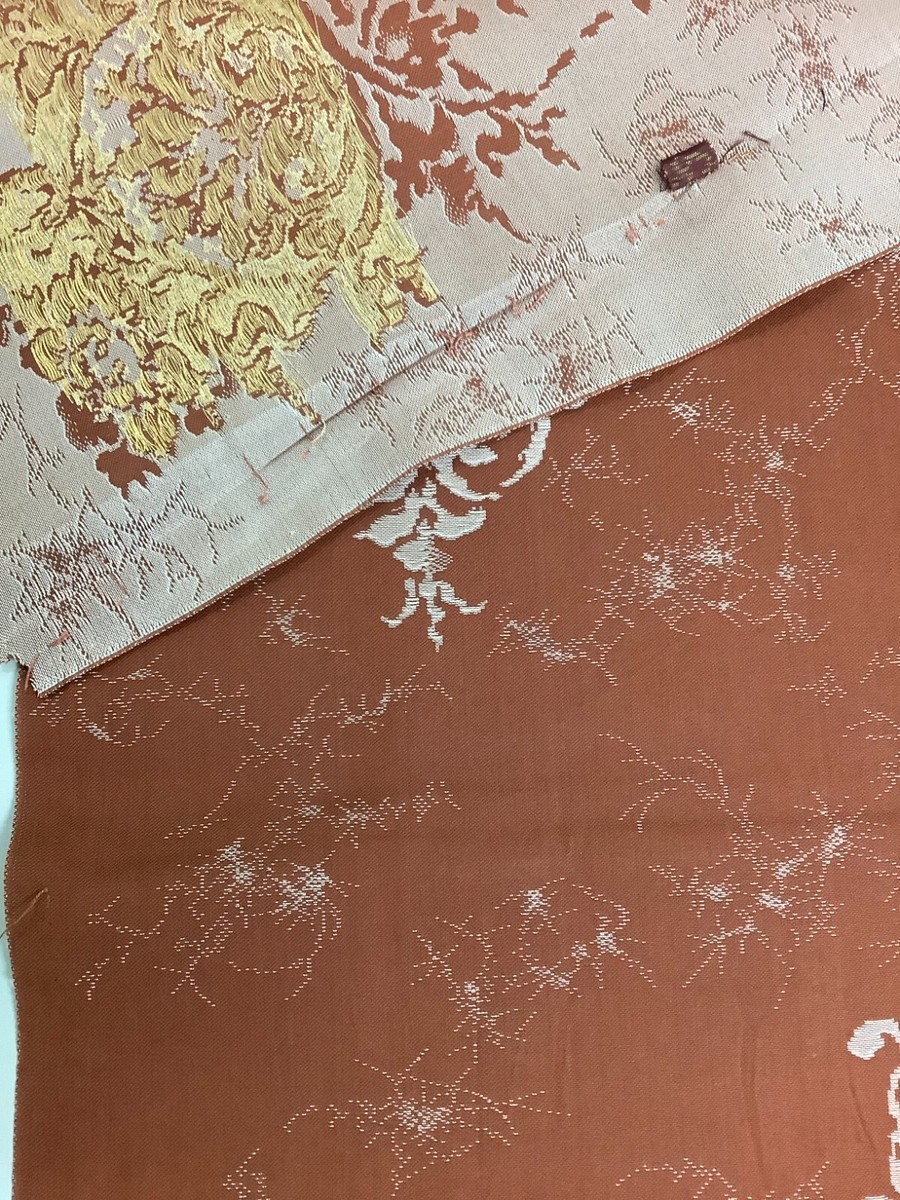 Japanese Vintage Kimono Fabric cloth Boro pure silk brown Japanese Vintage Kimono Fabric cloth Boro pure silk brown