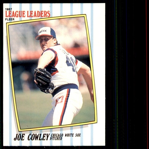 1987 Fleer League Leaders Joe Cowley A Baseball Cards #12 | eBay