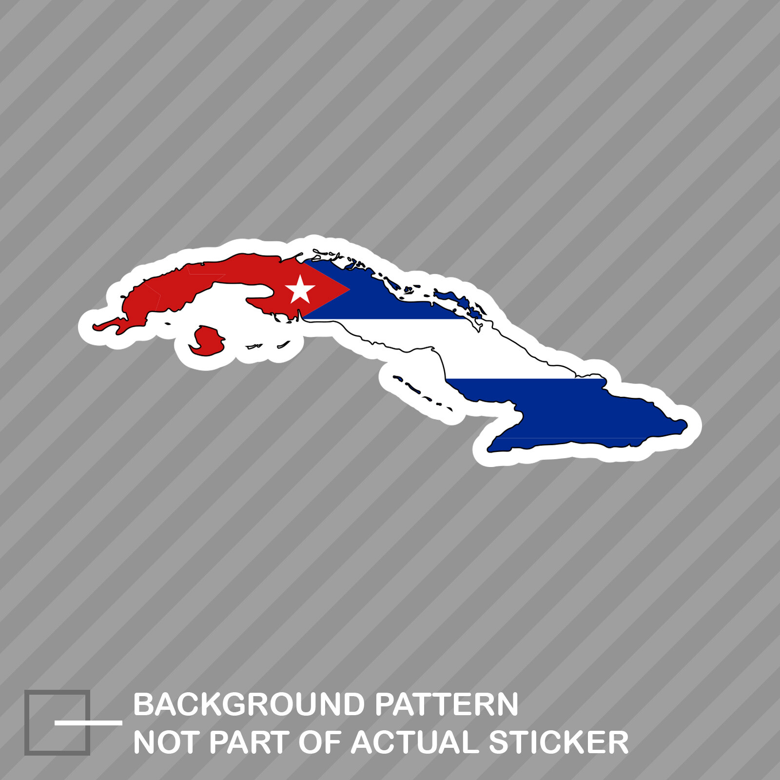 Cuban Shaped Cuba Flag Sticker Decal Vinyl country pride | eBay