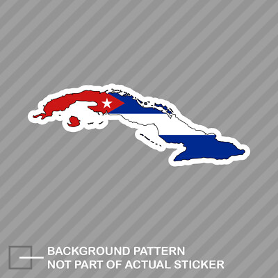 Cuban Shaped Cuba Flag Sticker Decal Vinyl country pride | eBay