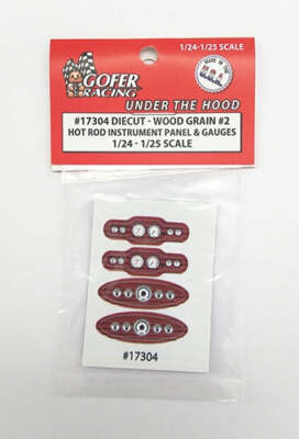 Gofer Racing Decals 17304 1/24 Instrument Panel Hot Rod Wood Grain #2 ...