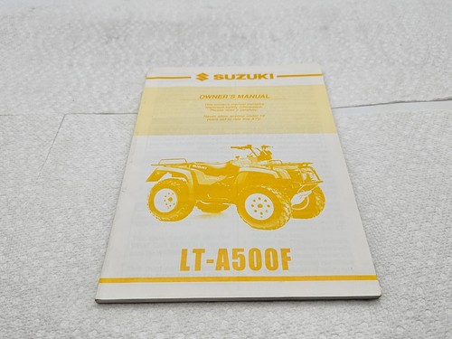 2000 Suzuki LT-A500F Quad Owner's Manual 99011-09F60-03A Pub 1999 LT ...