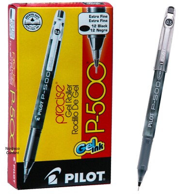 Pilot P500 Extra Fine 38600, Black Ink, 0.5mm Precise Gel Roller Pen ...