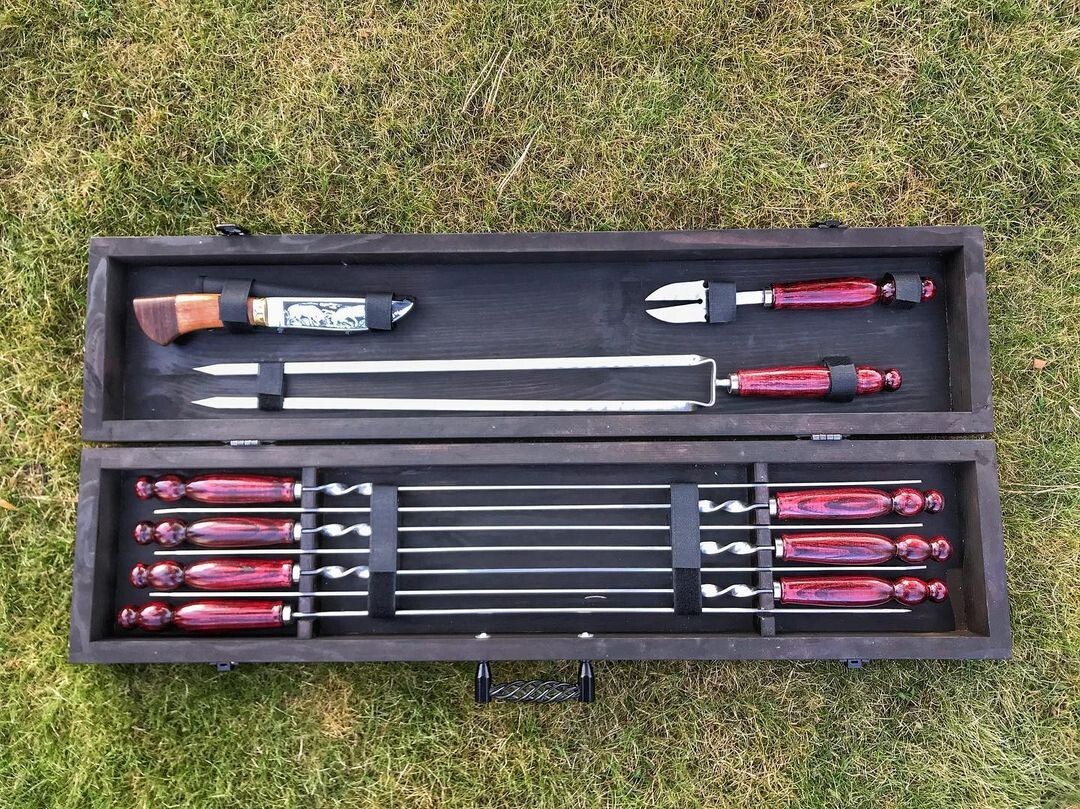 Forged handmade skewers grill tools barbecue BBQ UKRAINE | eBay