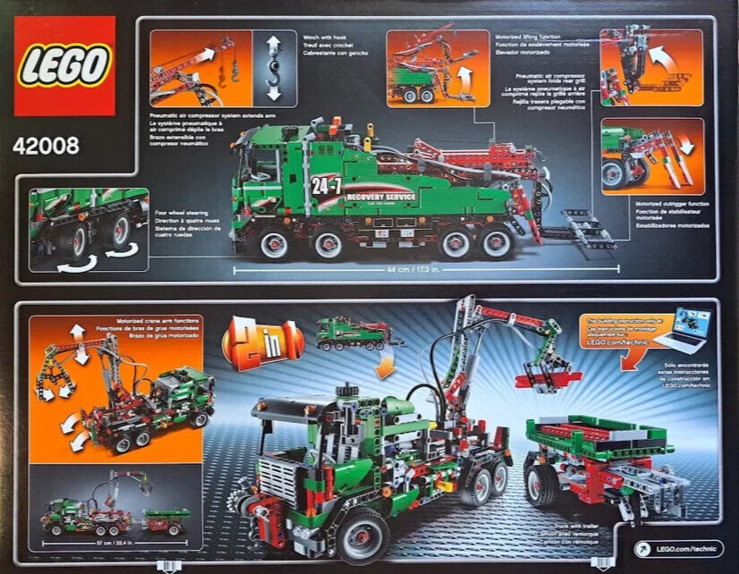 LEGO TECHNIC 42008: Service Truck 2-in-1 model Retired Hard to Find ...