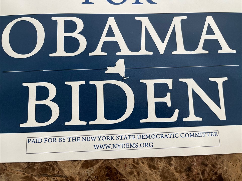 New York Barack Obama & Joe Biden 2008 OFFICIAL CAMPAIGN Poster Rally ...