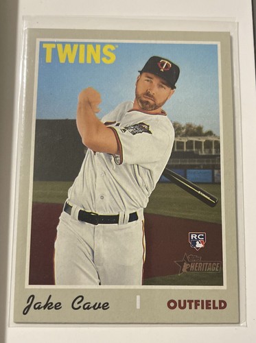 2019 Topps Heritage 660 Jake Cave Minnesota Twins Rookie Baseball Card ...