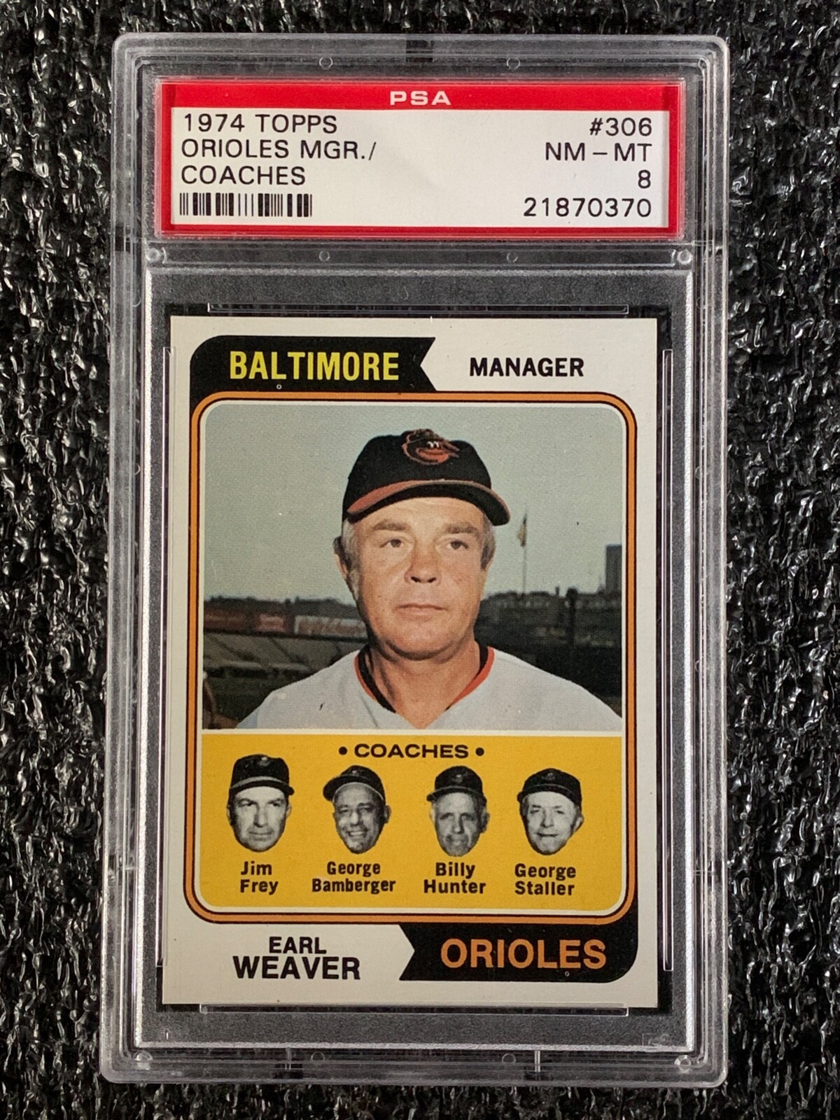 1974 Topps Baseball #306 Orioles Manager/Coaches PSA 8 | eBay