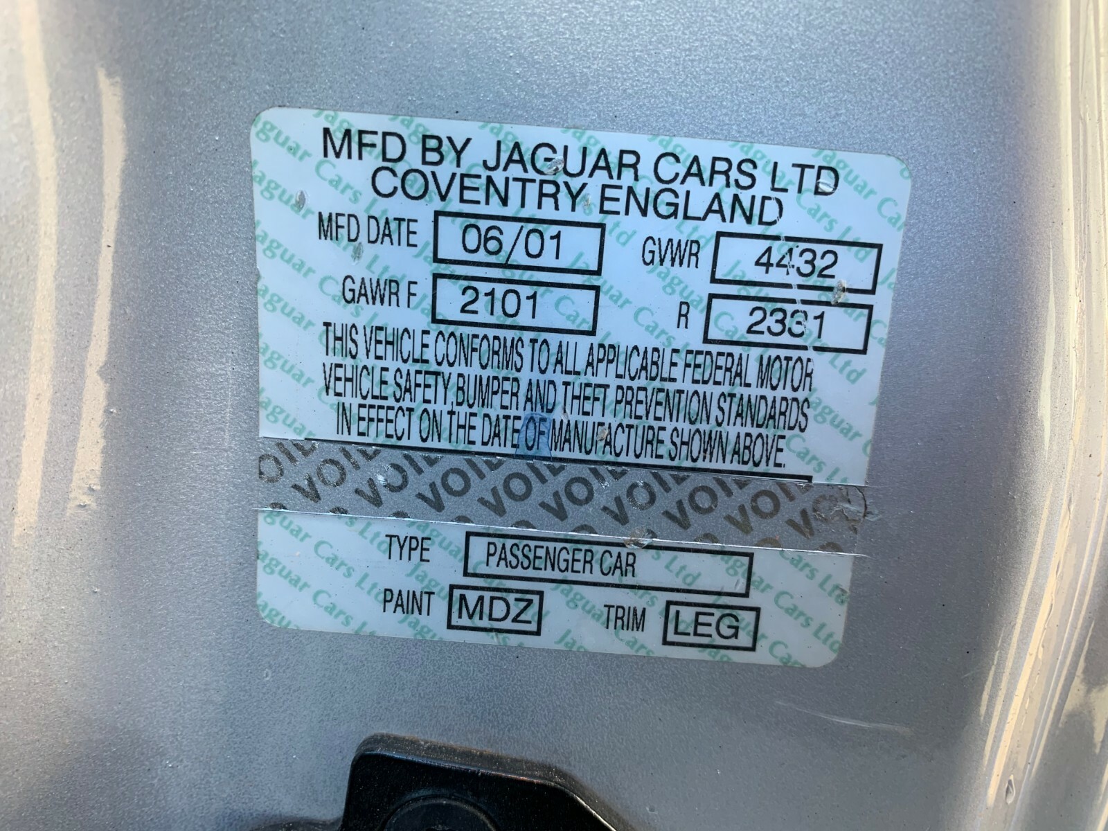 1998 1999 2000 2001 2002 2003 04 05 06 JAGUAR XK REAR COMPLETE BUMPER ...