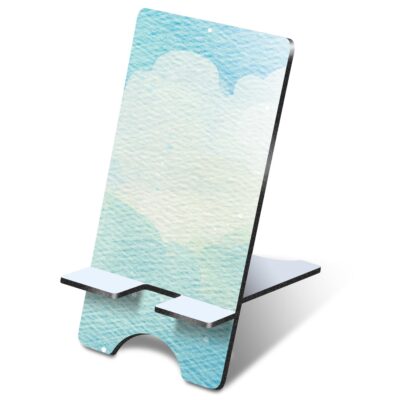 1x 3mm MDF Phone Stand Blue Watercolour Clouds Sky #2380 | eBay