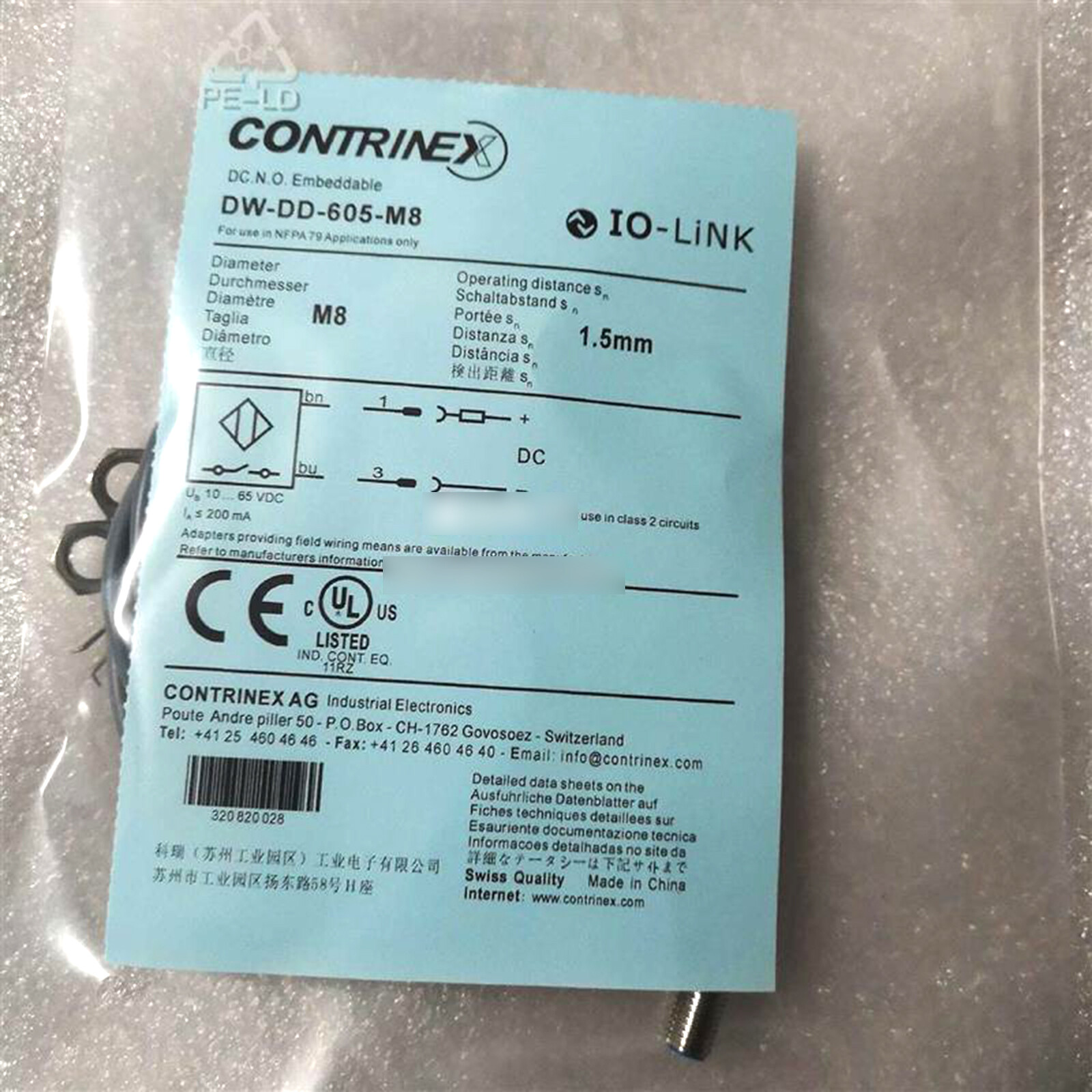 1Pcs New CONTRINEX DW-DD-605-M8 proximity switch Free Shipping#QW | eBay