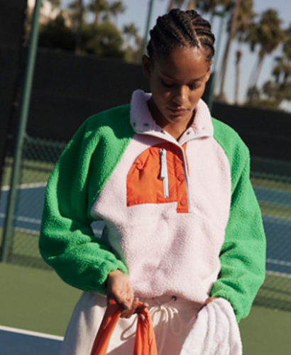 Free People Movement Hit The Slopes Colorblock Pullover Pink/Green ...