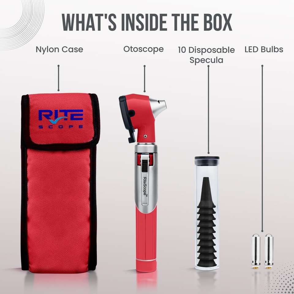 RiteScope Otoscope - Ear Scope with Light, Ear Infection Detector ...