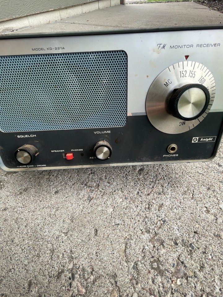 VTG Knight Allied KG-220 FM Monitor Receiver Tube Radio POWERS ON | eBay