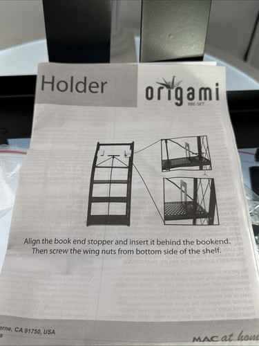 Origami Shelf Book Ends For Foldable Storage Rack Shelving Unit | eBay