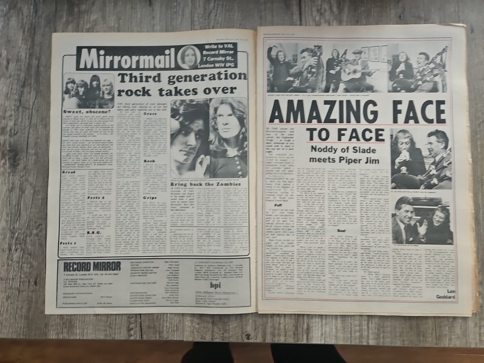 Record Mirror Newspaper April 22nd 1972 Slade Cover | eBay UK