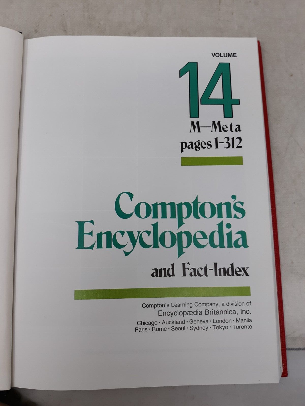 Compton's Encyclopedia and Fact-Index Vol. 14 | eBay