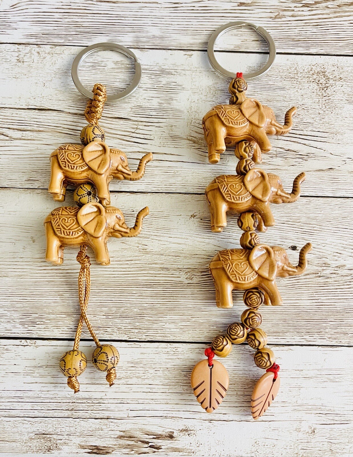 2x Good Luck Elephant Keychains 2 Llaveros De Elefante De Buena Suerte ...