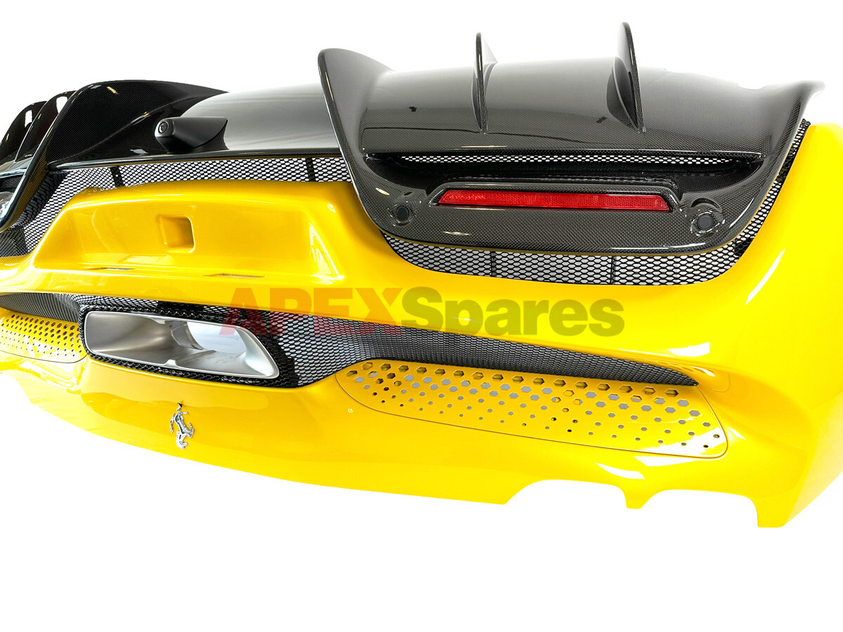 GENUINE FERRARI 296 GTB GTS COMPLETE REAR BUMPER WITH CARBON DIFFUSER ...