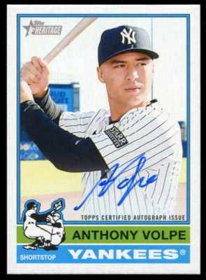 2025 Topps Heritage Anthony Volpe Real One On Card Auto New York ...