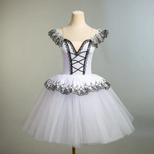 White Ballet Skirts Girls Dancing Tutu Dresses Dance Wear Stage Ballet ...
