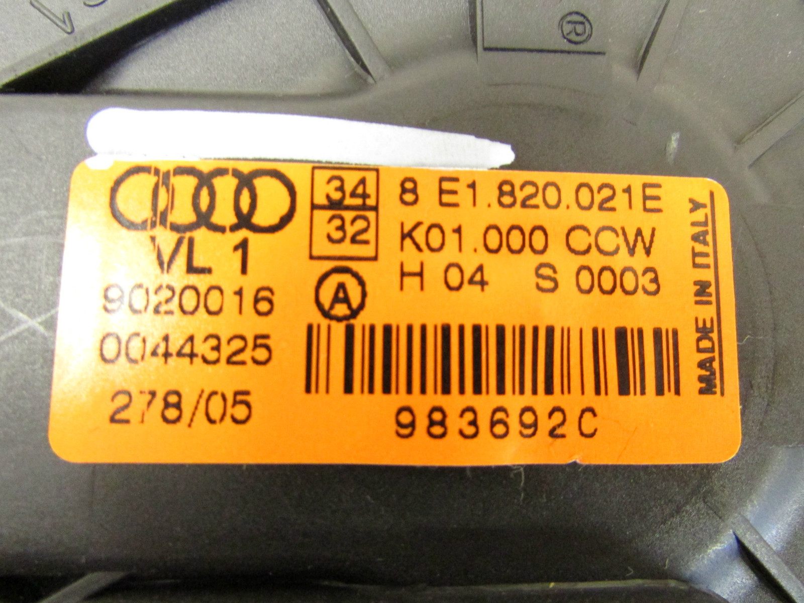 2006 AUDI A4 HEATER A/C BLOWER MOTOR FAN 8E1 820 021 E OEM 02 03 04 05 ...