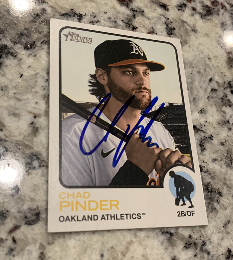 Chad Pinder autographed 2022 Topps Heritage card #440 SP Oakland A’s | eBay