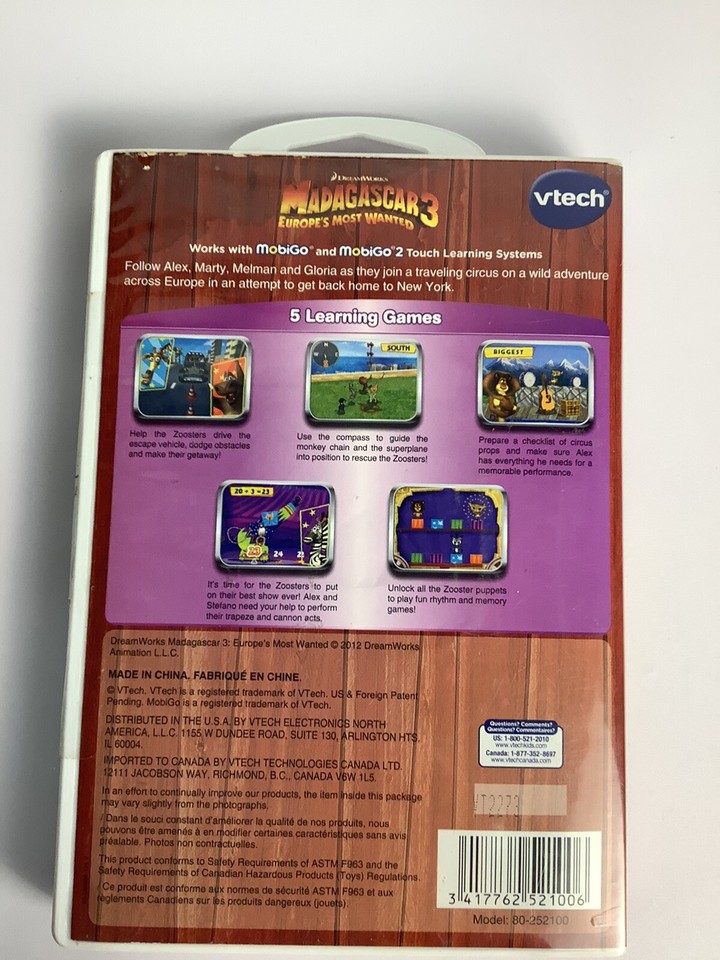 VTech MobiGo Madagascar 3 Europe's Most Wanted Touch Learning System ...