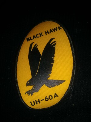Vintage US Black Hawk UH-60A Patch Veteran Commemorative Yellow | eBay