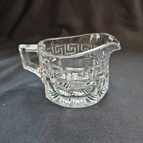 Vintage Signed Heisey Glass Greek Key Pattern Creamer Elegant Crystal ...