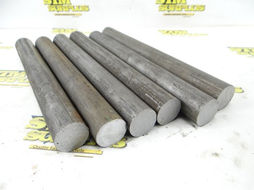 6 PIECES OF 4140 STEEL ROUND STOCK 1-1/8" DIAMETER 10" LENGTHS 17LBS ...