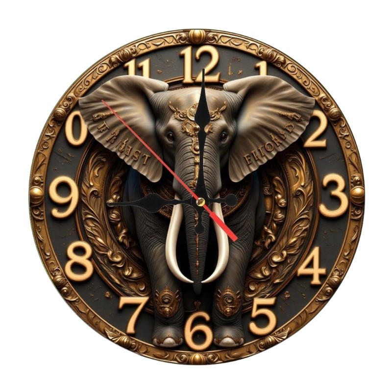 Vibrant Print Acrylic Wall Clock Quiet Movement Home Office Living Room ...