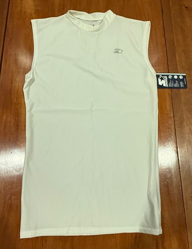 NWT Starter Mens White Compression Tank Top Size L | eBay