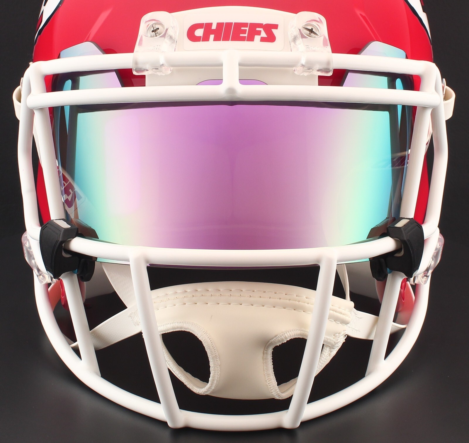 KANSAS CITY CHIEFS NFL Football Helmet with REVO AMETHYST Visor / Eye ...