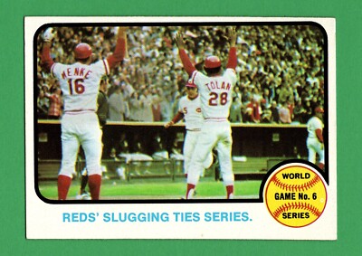 1973 Topps Reds Slugging Ties Series #202 World Series Game 6 Card FREE ...