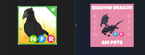 Adopt A pet from Me - Shadow Dragon, Neon Crow - *SAME DAY DELIVERY* | eBay